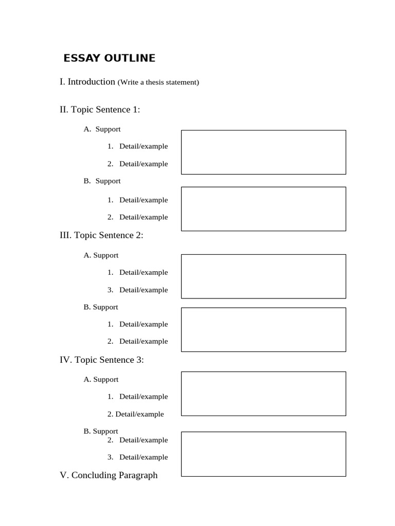 Essay Outline Template 02 | PDF