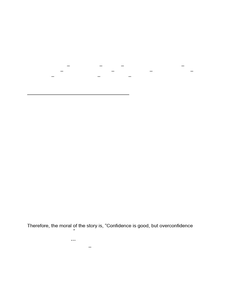 Tortoise and Hare: A Story Exercise | PDF