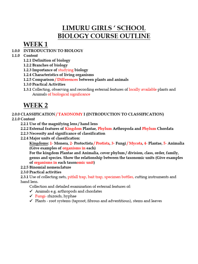 BIO GUIDE Assignments - Form 3 - Biology | PDF | Respiratory System | Reproduction
