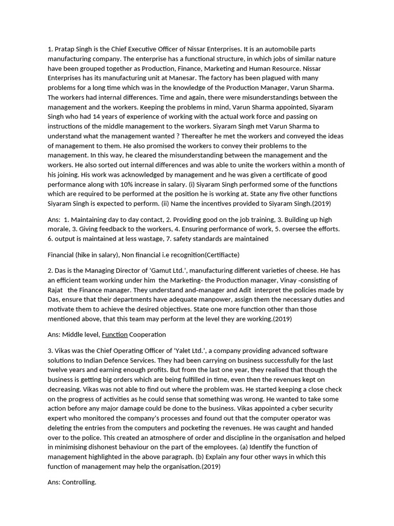 Case Study BST CH 1 | PDF | Profession | Ice Cream