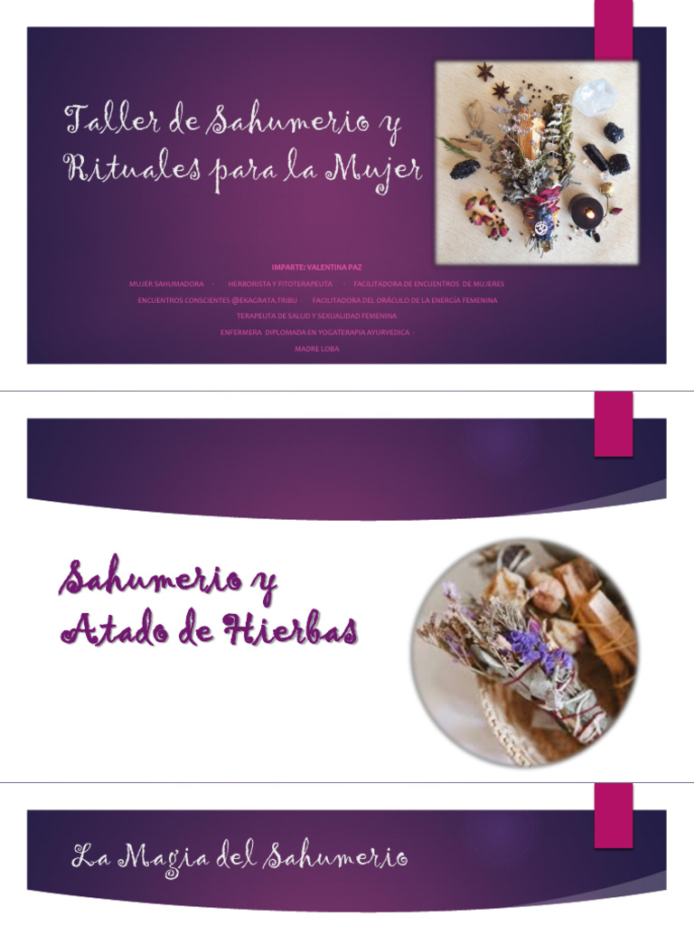 Taller de Sahumerios y Rituales Femeninos | PDF | Amor | Rituales