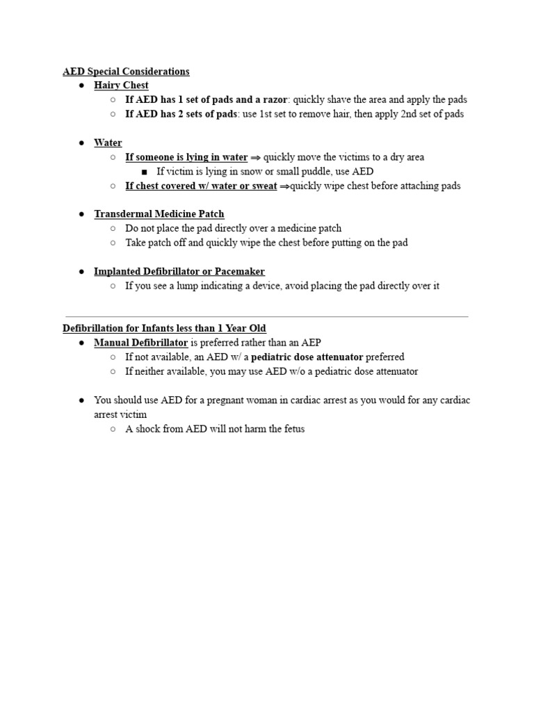 AED Use and Rescue Breathing Guidelines | PDF | Cardiopulmonary ...