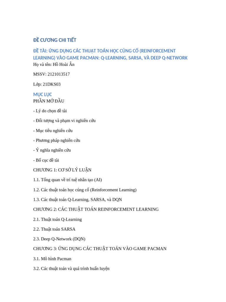 De Cuong Chi Tiet Day Du | PDF