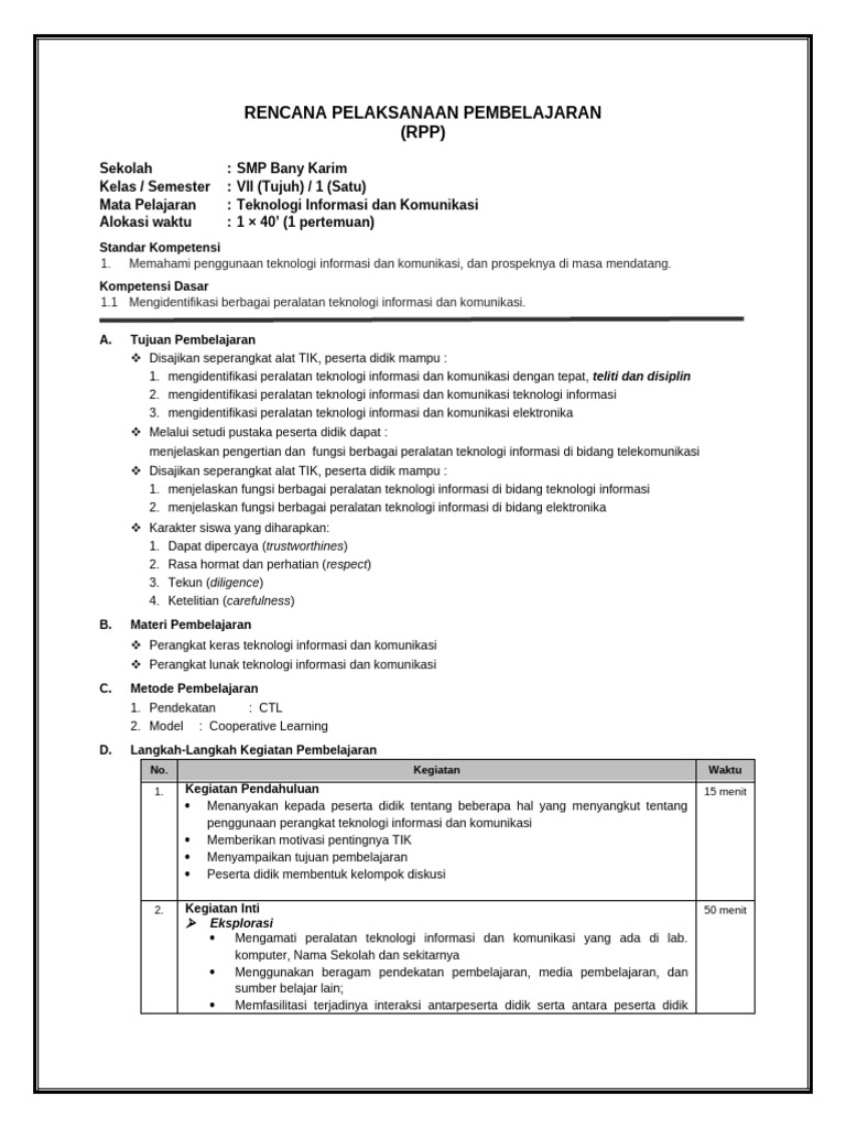 5.rencana Pelaksanaan Pembelajaran | PDF