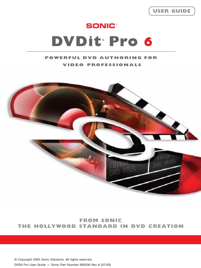 DVDit Pro 6 User Guide | PDF | Menu (Computing) | Dvd