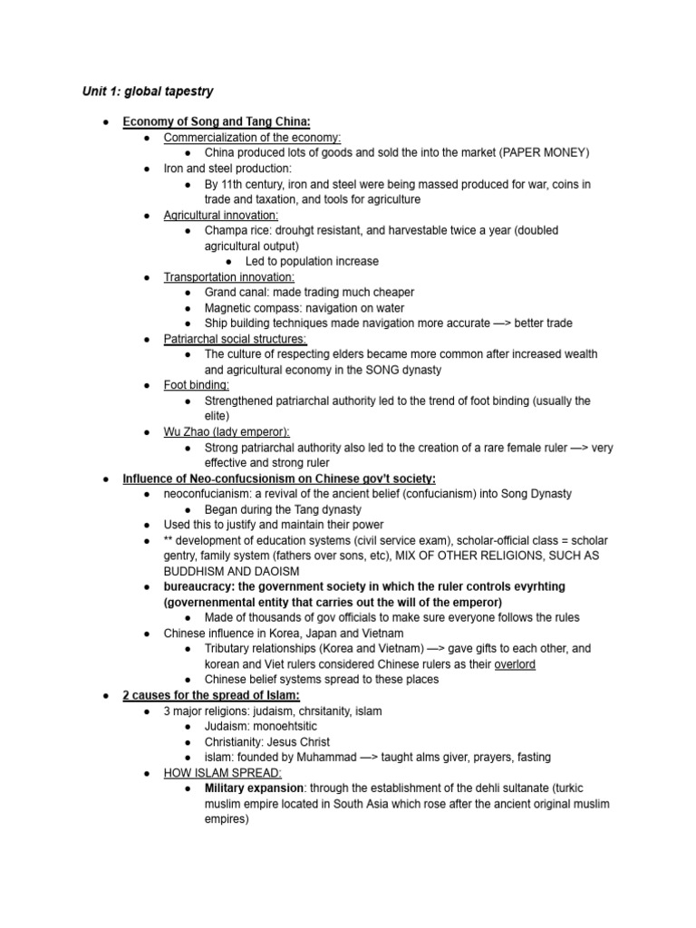 APWH Final Study Guide | PDF | Muhammad | Slavery