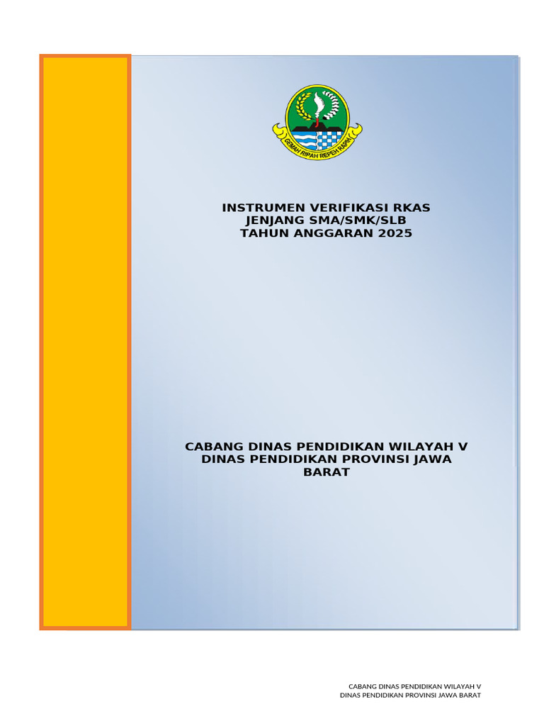 Instrumen Verifikasi Dokumen RKAS SMA - SMK 2024 | PDF