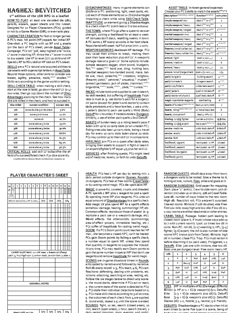 HH2E - Complete-Ruleset - A4paper - Marcos Miotti | PDF