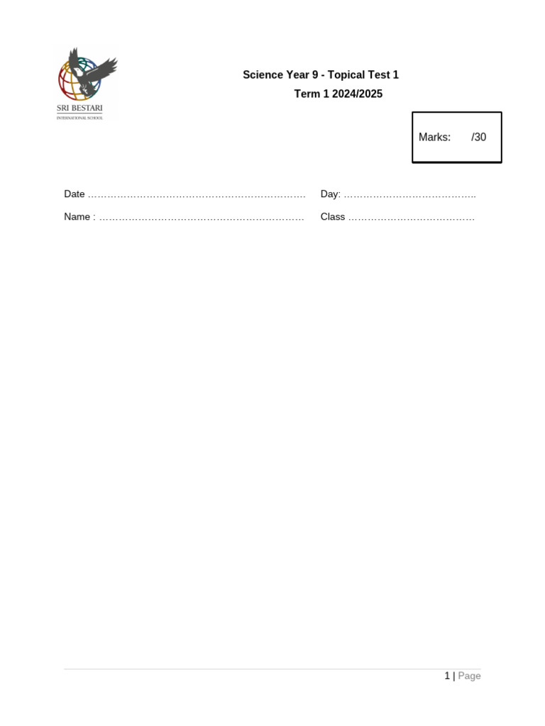 Topical Test Template | PDF