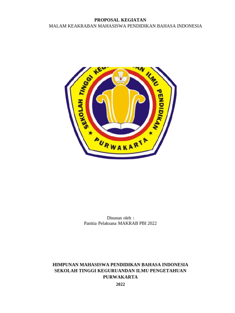 Proposal Makrab PBI 2022 Purwakarta | PDF