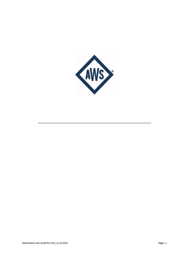 CWS Examination User Guide | PDF