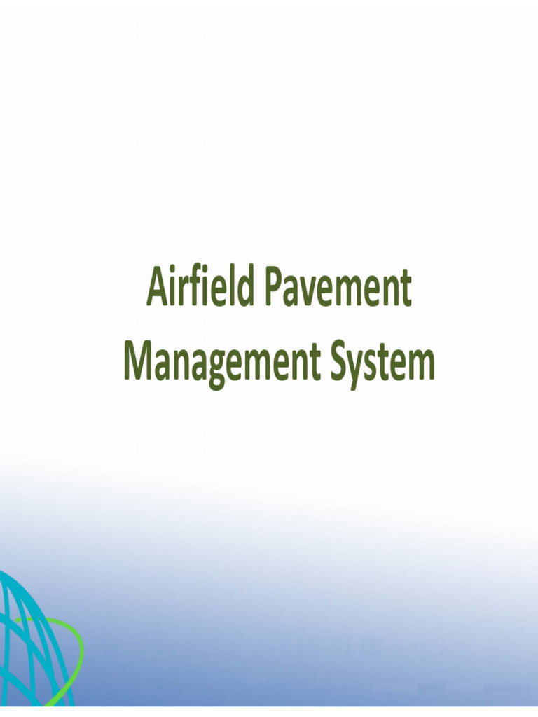 Airfield Pavement Management System | PDF | Road Surface