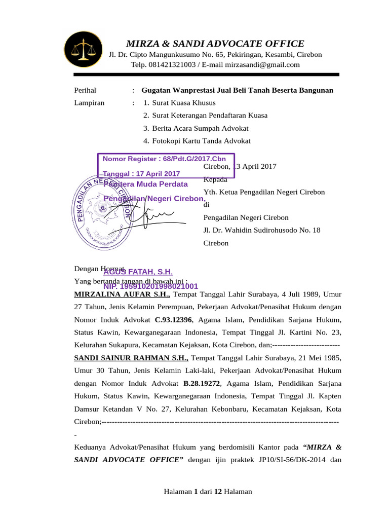 Fix Surat Gugatan | PDF