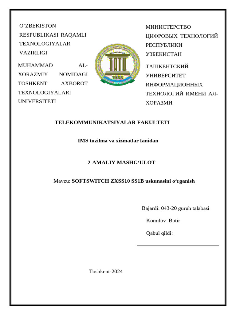 2-Amaliyish Komilov Botir | PDF