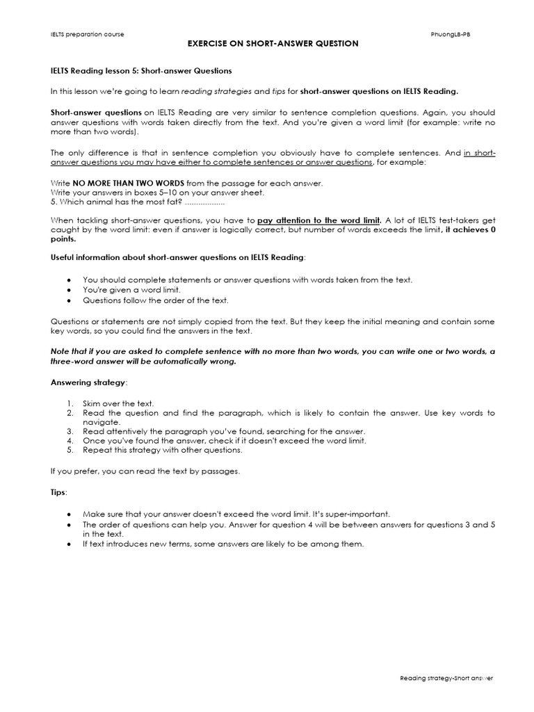 Short Answer Question (Student's-M) | PDF | Whales | Marine Mammals