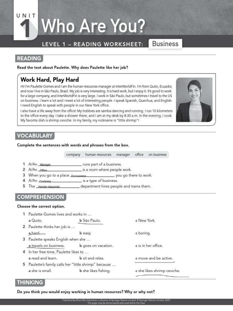 SYM 1 U01 ReadingWorksheets | PDF