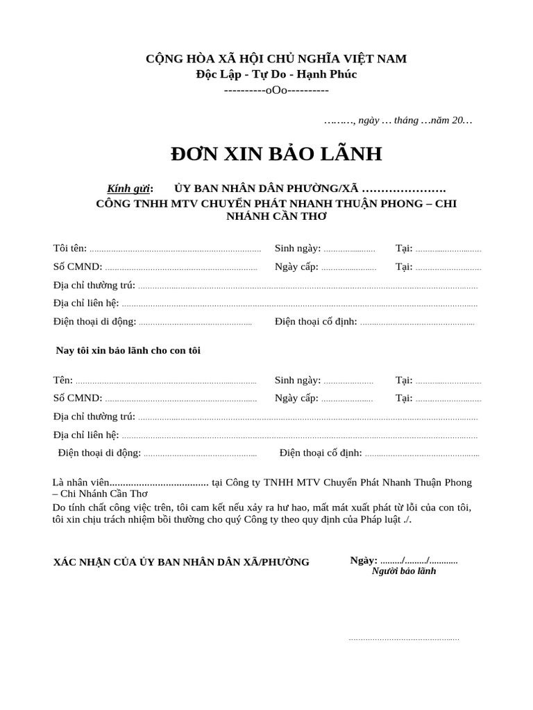 Giay Bao Lanh | PDF
