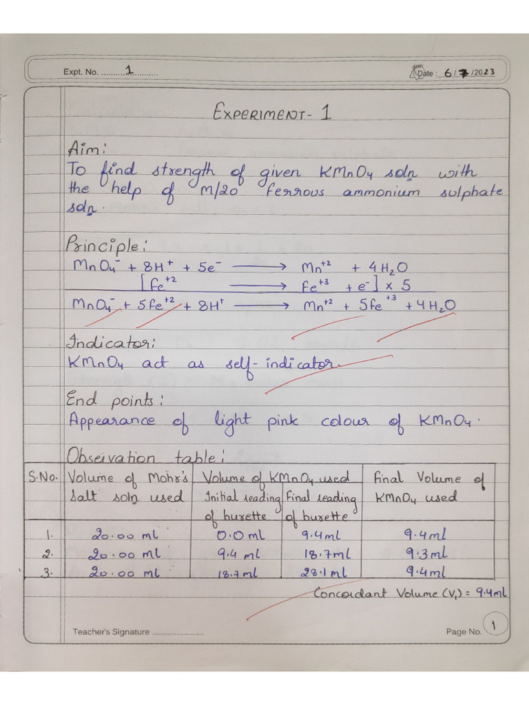 Titration Experiment XII | PDF