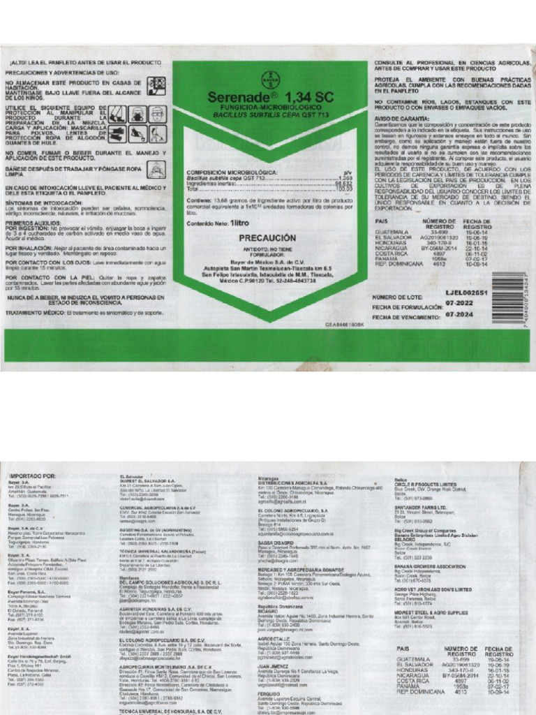 SERENADE 1.34 SC | PDF