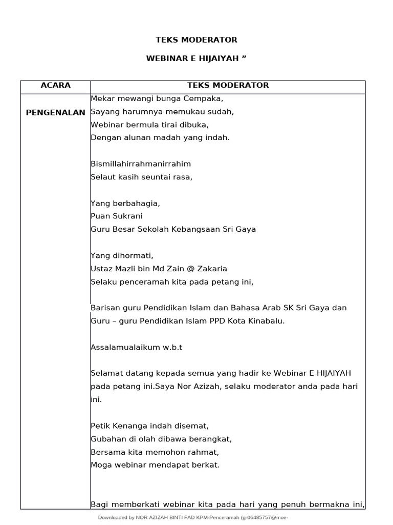 teks moderator e hijaiyah | PDF