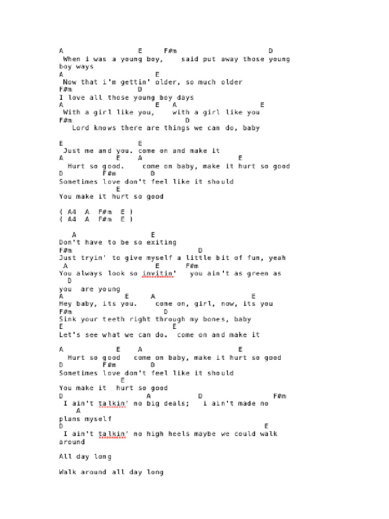 Hurts So Good | PDF