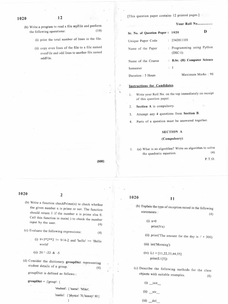 B. Sc. H Computer S YA1to4r | PDF | String (Computer Science) | Computer Programming