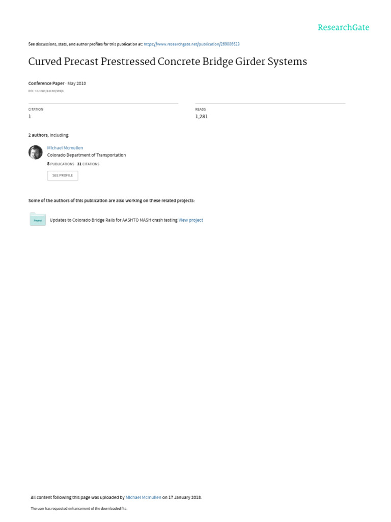 Curved Precast Concrete Bridge Girders | PDF | Precast Concrete ...