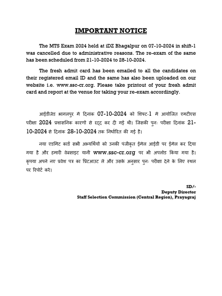 Important Notice 18102024 | PDF