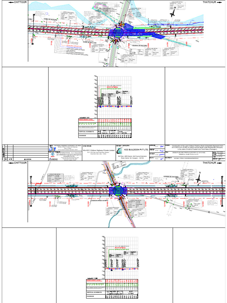 Drain Rotary Plan and Profile at CH-3+445 & 12+456 | PDF