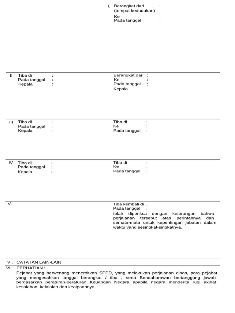 RPT - Cetak - SPD - Belakang KOSONG | PDF