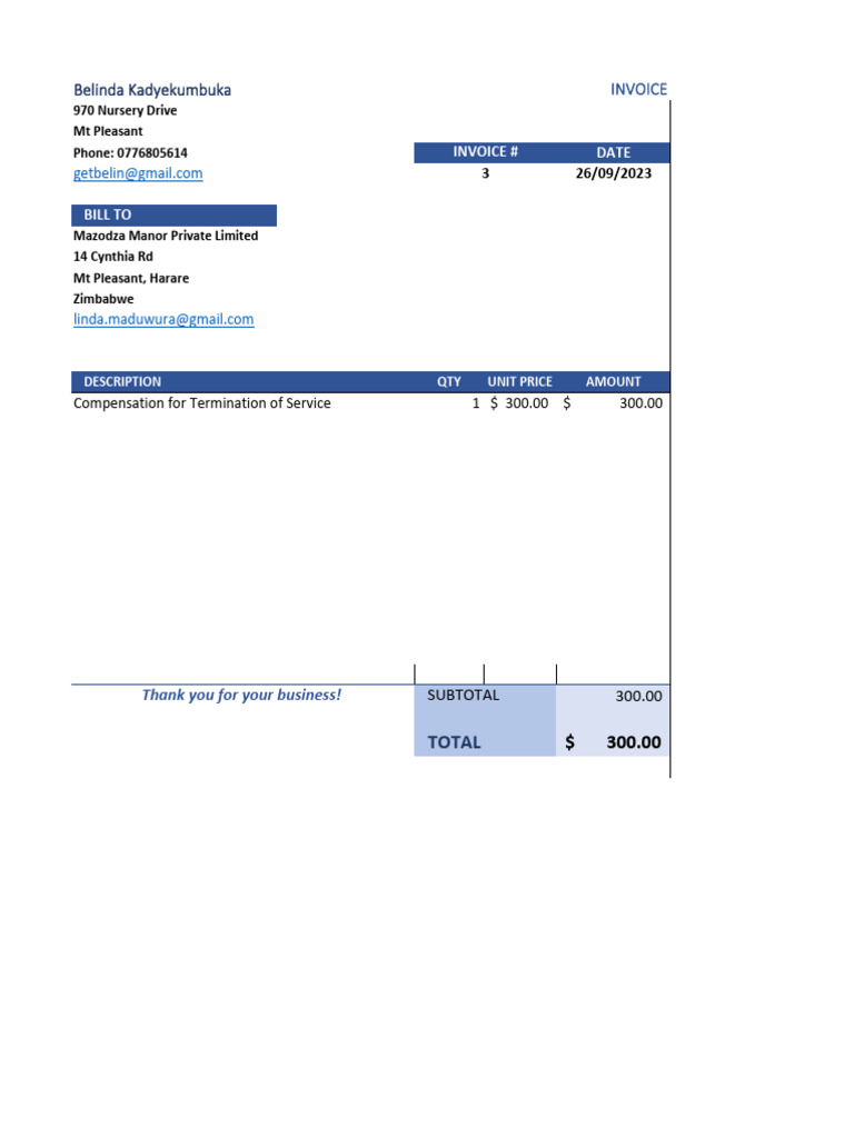 Sept Invoice 2023 | PDF