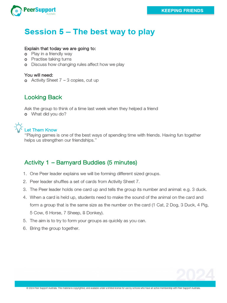 Keeping-Friends-Session-5 | PDF