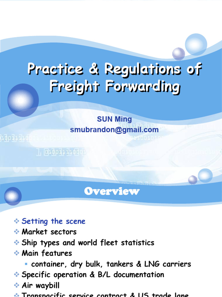 Practice and Regulations of Freight Forwarding | PDF | Ships | Cargo