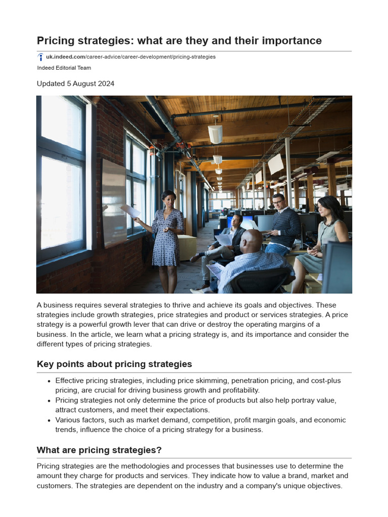 Pricing Strategies Indeed | PDF | Pricing | Brand