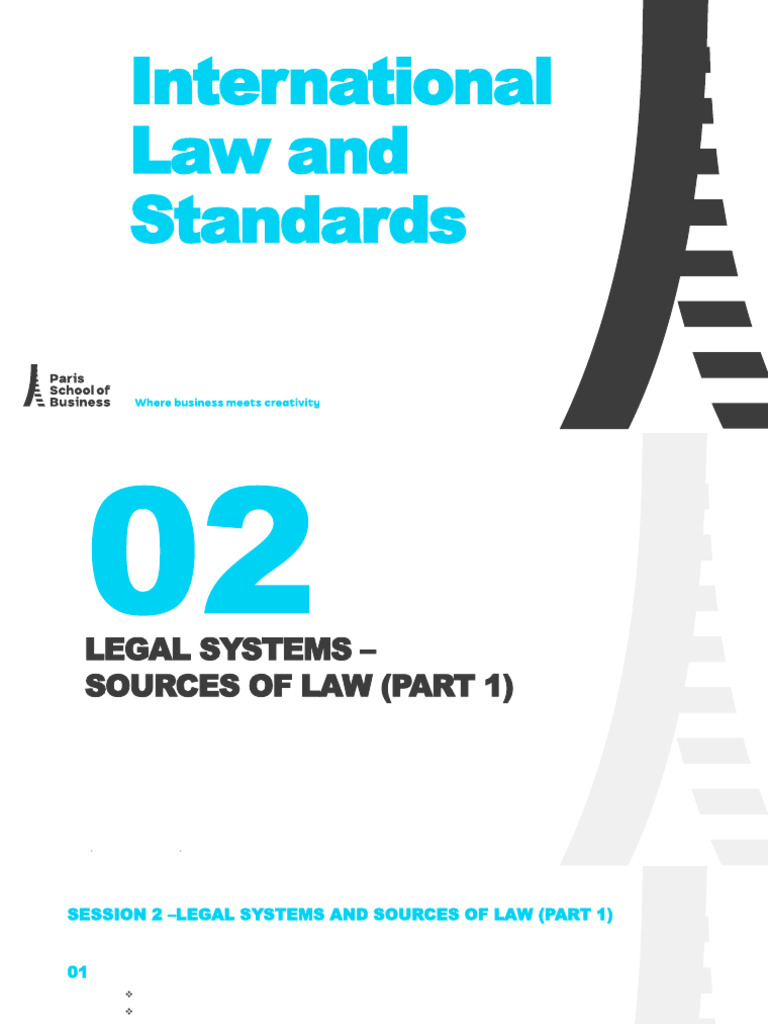 Sources of Law - Legal Systems (Part 1) | PDF | Precedent | Law Of The ...
