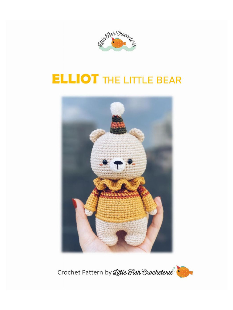 Elliot The Little Bear Crochet Pattern | PDF