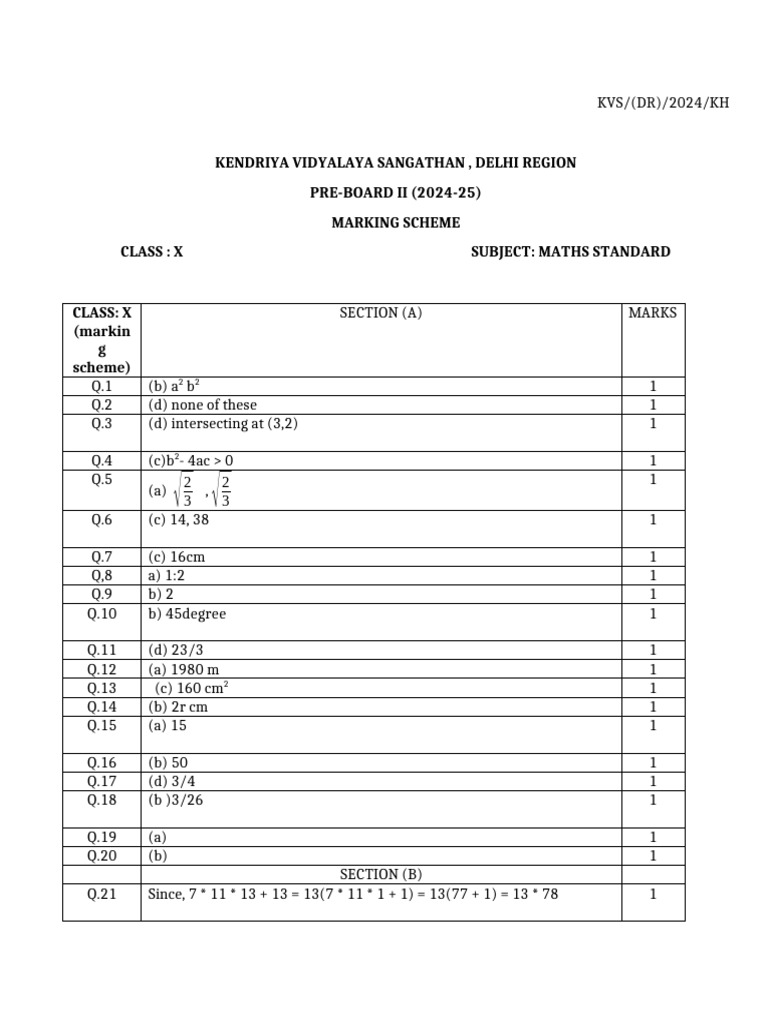 MS MathsStandard X Set3(1) | PDF | Area | Mathematics
