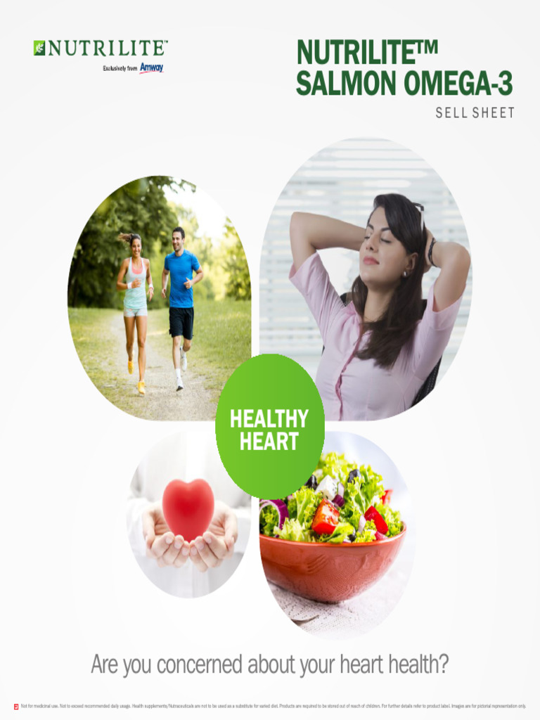 NUTRILITE Salmon Omega Sell Sheet | PDF | Omega 3 Fatty Acid | Nutrition