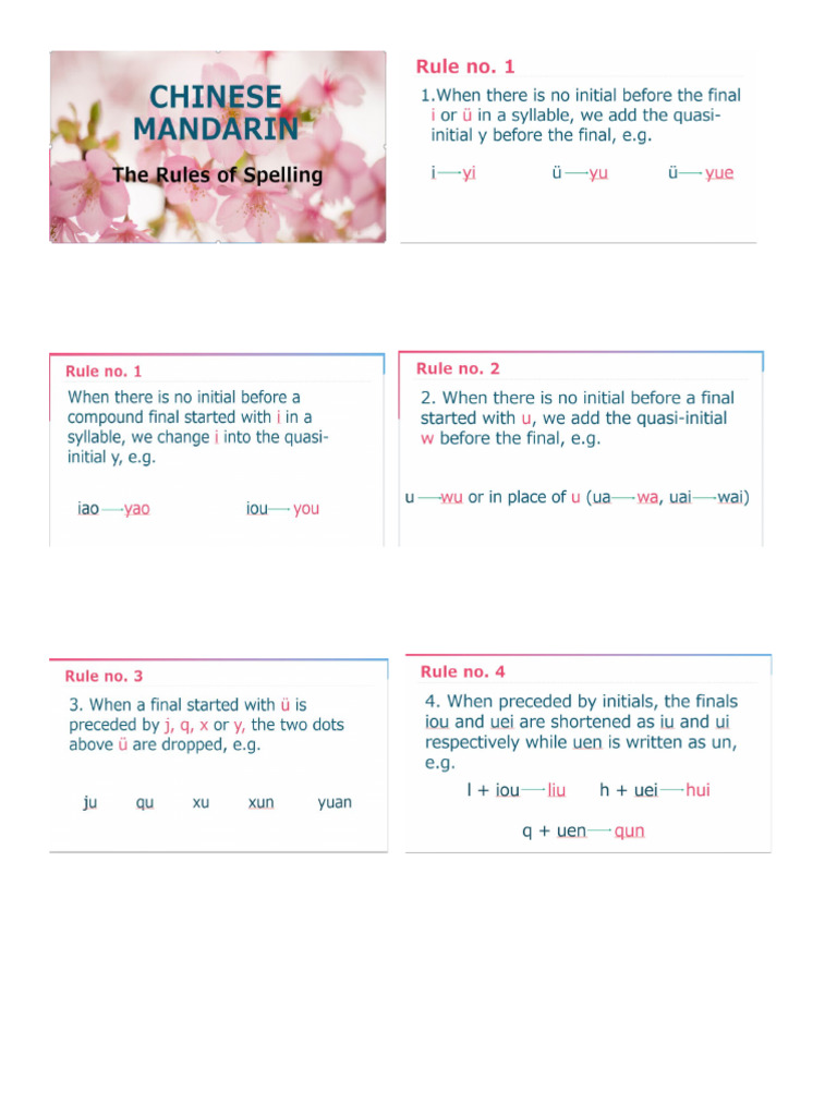 Tones and Spelling Rules | PDF