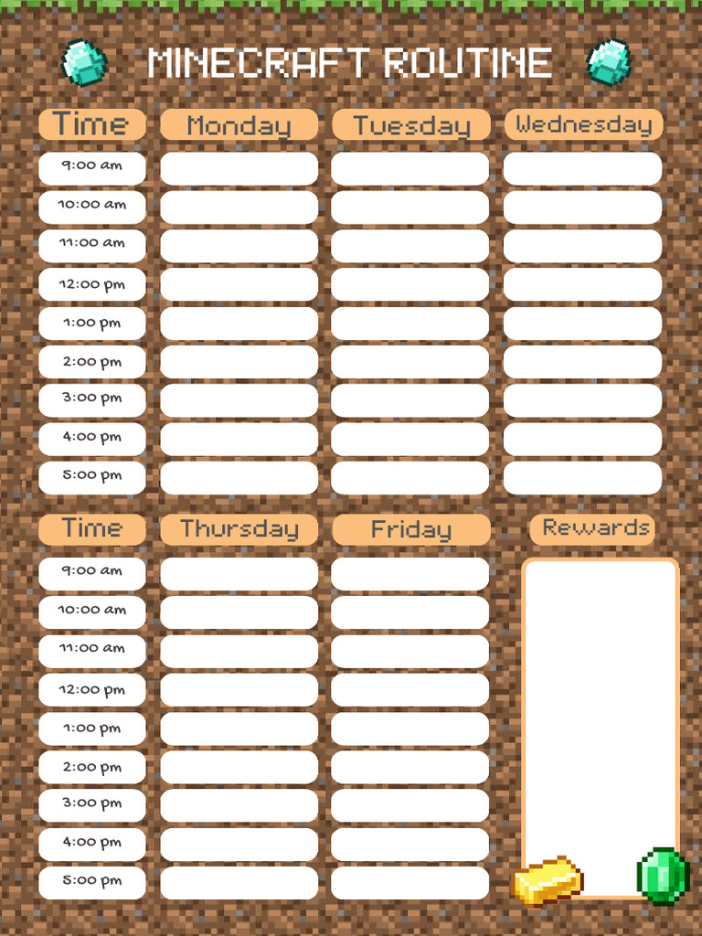 Green Cute Playful Doodle Weekly Study Planner | PDF