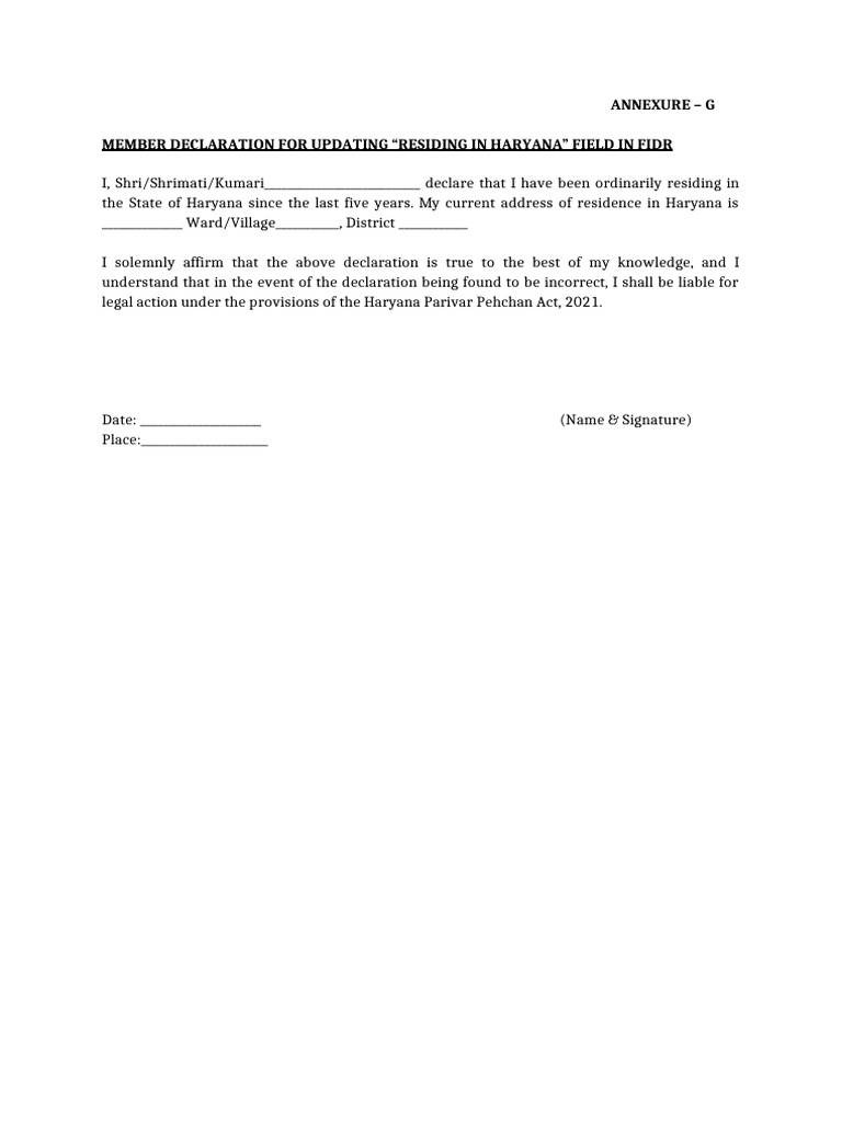 Annexure G | PDF