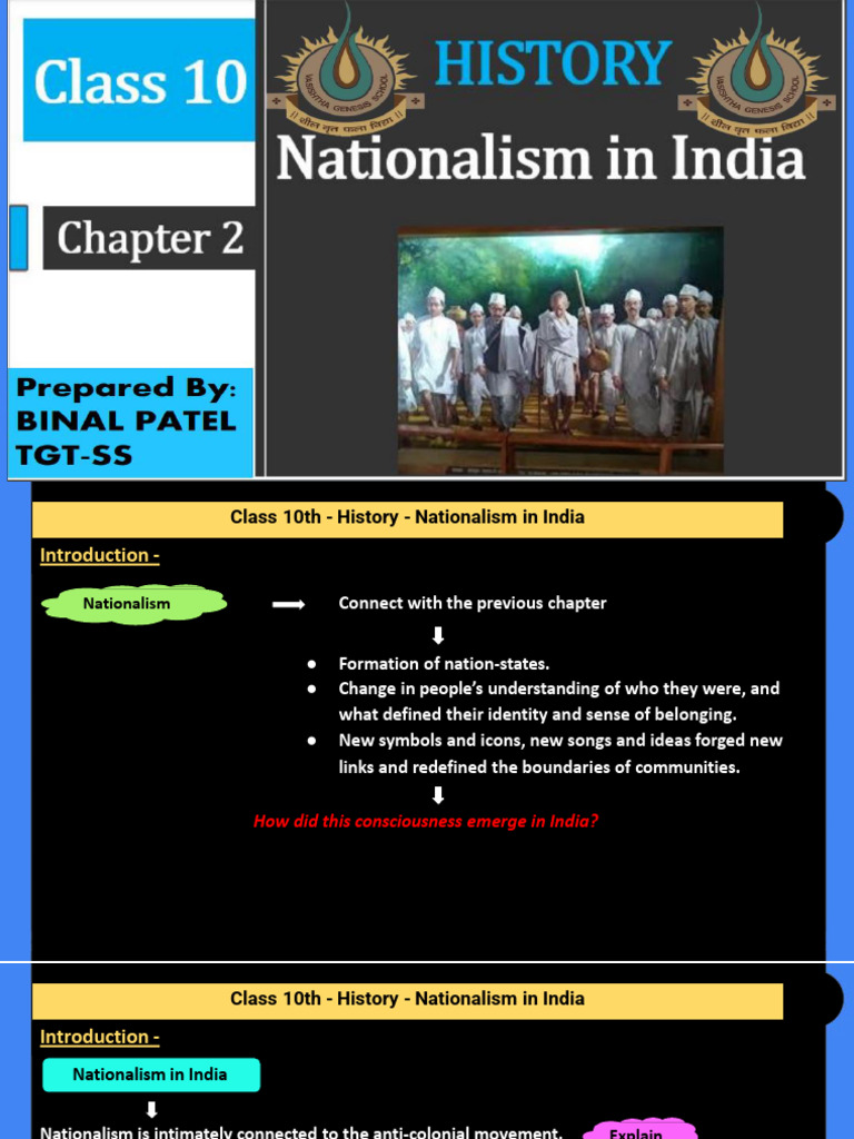 Nationalism in India: Class 10 Overview | PDF | Mahatma Gandhi | Dalit