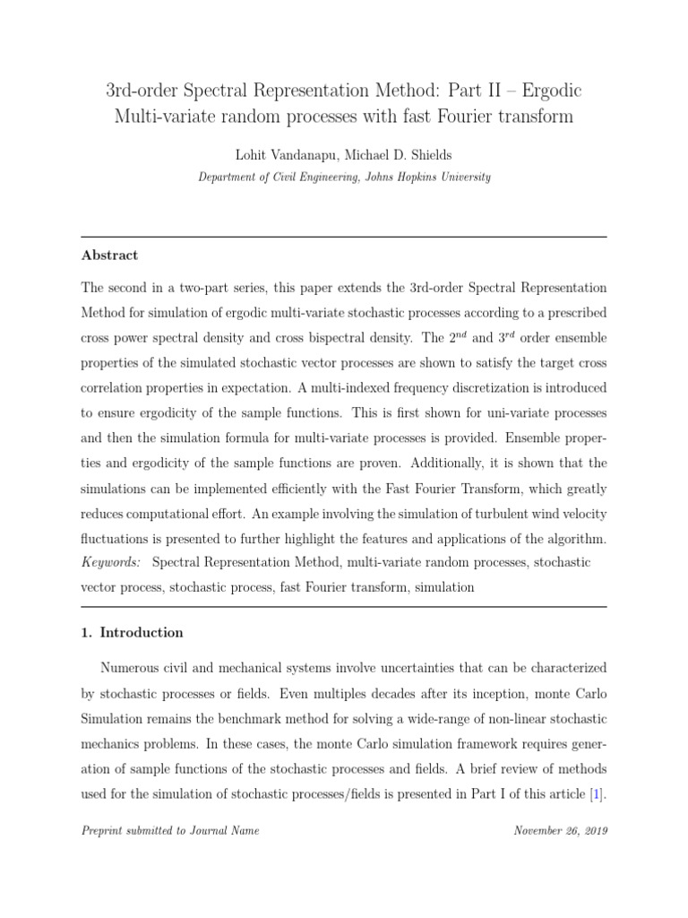 3rd-Order Spectral Representation Method: Part II - Ergodic Multi ...