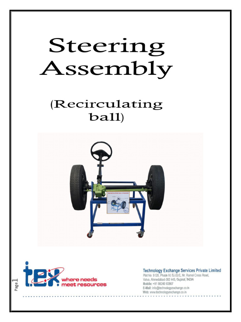 Recirculation Ball Steering | PDF | Steering | Vehicles