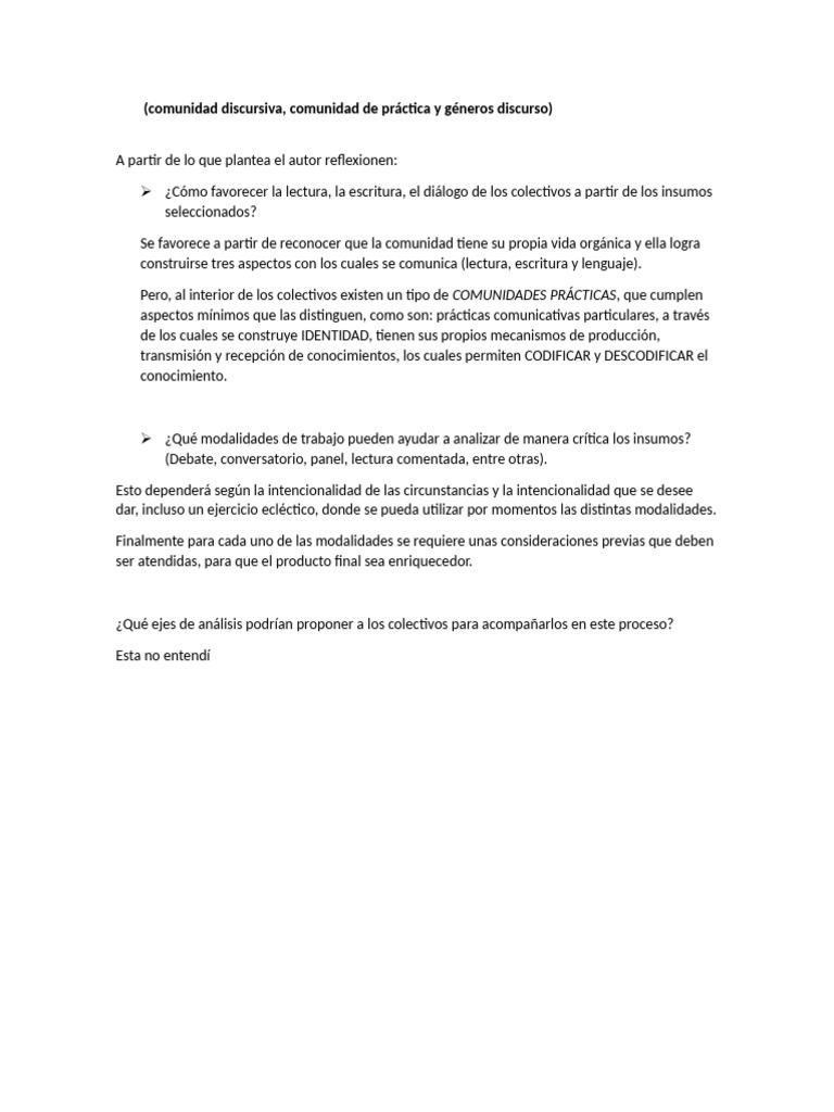 comunidad discursiva | PDF