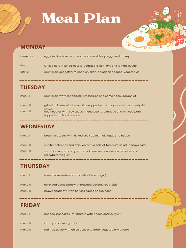 Weekly Balanced Meal Plan Guide | PDF