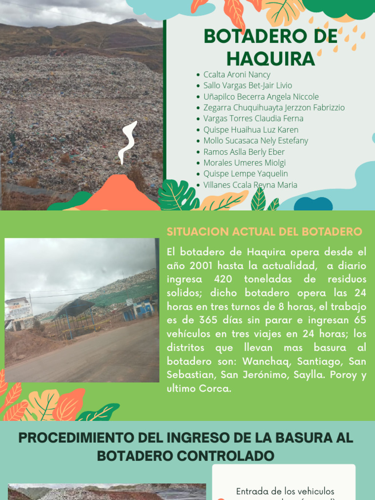 Análisis y Solución - Botadero Controlado Haquira | PDF | Residuos ...