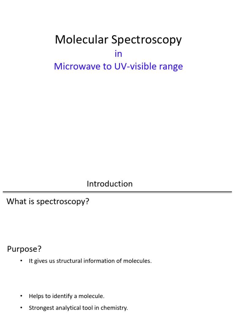 Rotational and Vibrational Spectros | PDF | Electromagnetic Radiation ...
