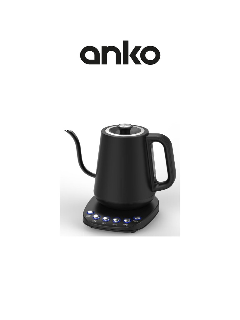 Anko Cordless Water Kettle Manual | PDF | Mains Electricity | Water