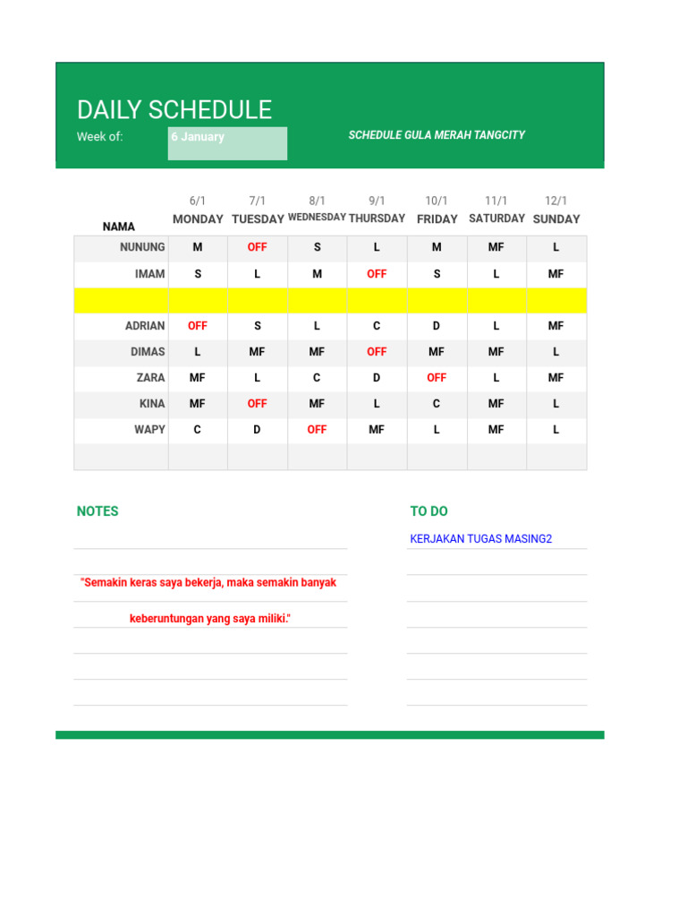 Schedule | PDF